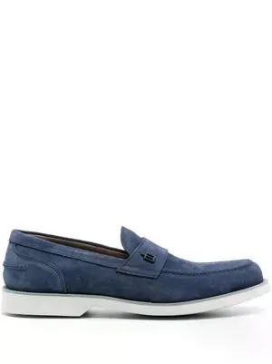 BALDININI Logo Plaque Suede Loafers