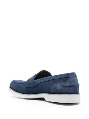 BALDININI Logo Plaque Suede Loafers