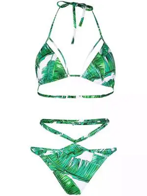 NOIRE SWIMWEAR Jungle Print Isla Bikini - Green