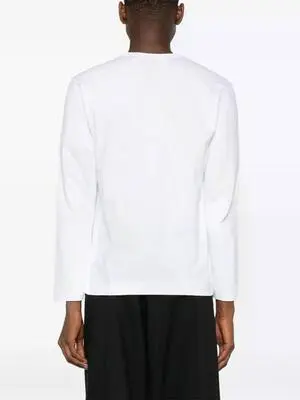 Play Comme Des Garcon Appliqué Long-sleeve T-shirt - White