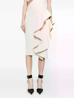 Maticevski Rhythm One-shoulder Ruffled Midi Dress