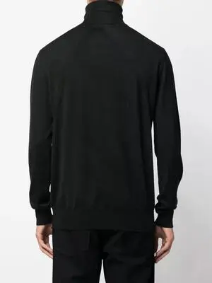 JIL SANDER Fine-knit Roll-neck Jumper - Black