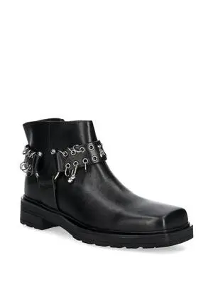Patrizia Pepe Embellished Square Toe Boots