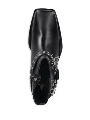 Patrizia Pepe Embellished Square Toe Boots