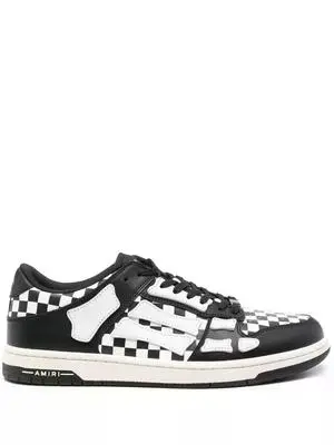 Amiri Checkered Skeleton Low-top Sneakers - Black