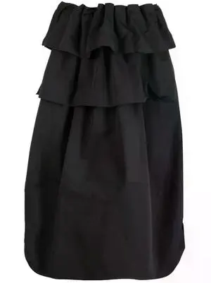 Goen.j Ruffled Midi Skirt - Black