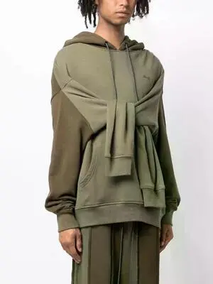 MOSTLY HEARD RARELY SEEN Layered Cotton Hoodie With Drawstring And Logo Detail
