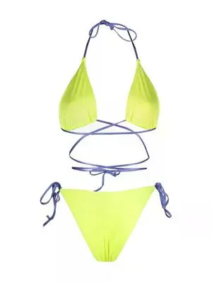 NOIRE SWIMWEAR Tanning Wraparound Bikini - Yellow