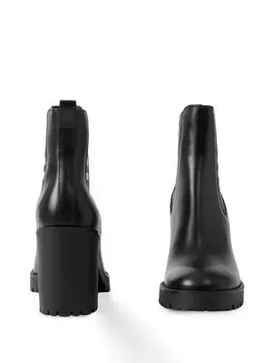 Burberry Check Panel Ankle Boots