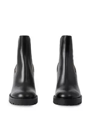 Burberry Check Panel Ankle Boots