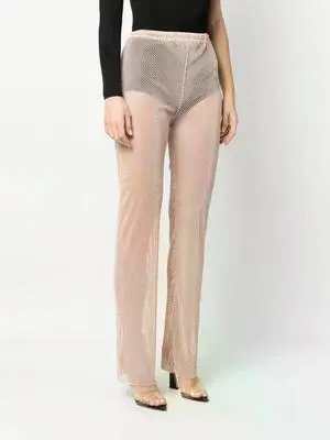 SANTA BRANDS Rhinestone Embellished Trousers - Neutrals
