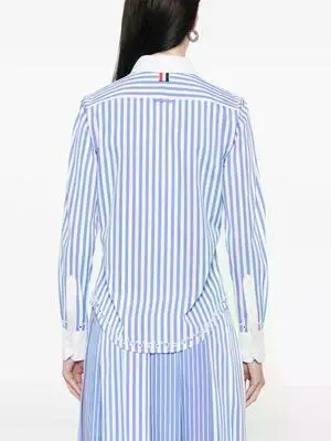 Thom Browne Striped Broderie Anglaise Shirt