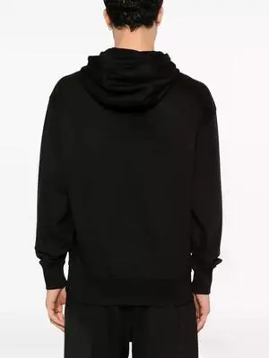 BOSS Logo-print Cotton Hoodie - Black