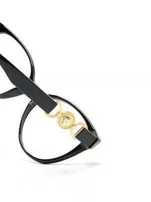 Versace Medusa Plaque Round-frame Glasses