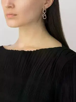 COURBET 18kt Recycled Rose Gold Celeste Laboratory-grown Diamond Pavé Set Double Hanging Earrings - Pink