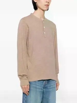 Rag & Bone Classic Flame Henley Polo Shirt - Neutrals