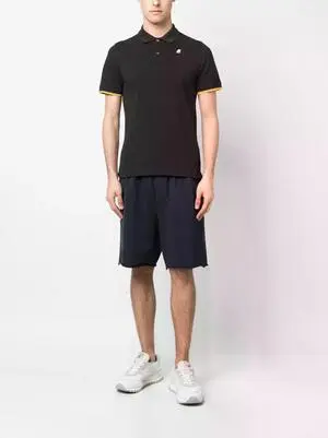 K-WAY Logo Patch Polo Shirt - Black