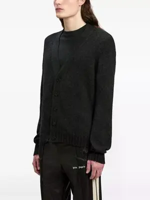 Palm Angels Logo Intarsia V-neck Cardigan