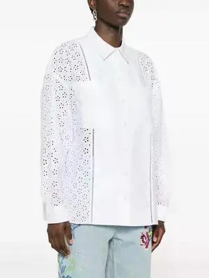 Kenzo Broderie Anglaise Cotton Blend Shirt