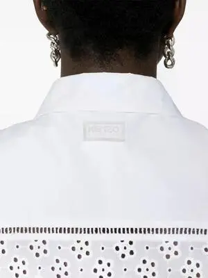 Kenzo Broderie Anglaise Cotton Blend Shirt