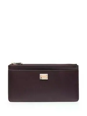 Dolce & Gabbana Logo-tag Zip-up Card Holder Red