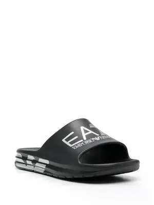 EA7 Logo Print Slip-on Slides