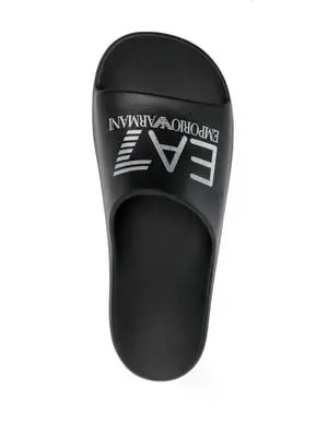 EA7 Logo Print Slip-on Slides