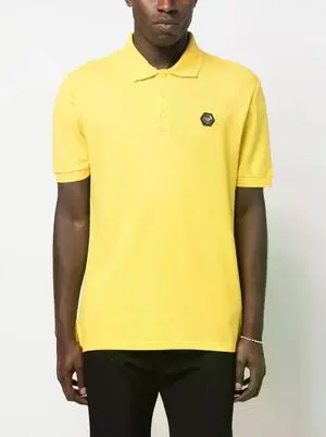 Philipp Plein Logo-print Short-sleeved Polo Shirt - Yellow