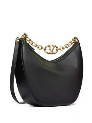 Valentino Garavani Medium Vlogo Moon Shoulder Bag - Black