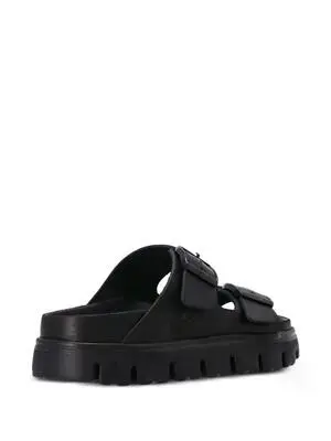 BIRKENSTOCK Papillio Arizona Buckled Slides In Nappa Leather