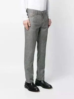 TRAMAROSSA Checked Straight-leg Trousers - Neutrals