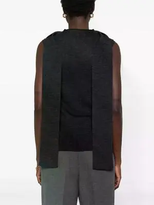 TOTEME Sleeveless Top With Scarf Detailing - Grey