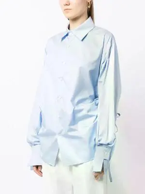 WOERA Drawstring Cotton Shirt