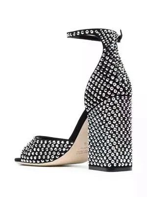 Paris Texas Holly Fiona Crystal Embellished Suede Sandals