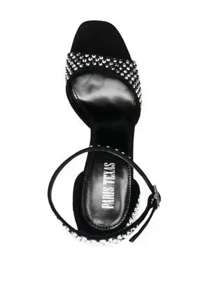 Paris Texas Holly Fiona Crystal Embellished Suede Sandals