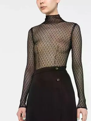 Khaite Fena Diamond-lace Bodysuit