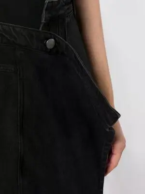 Goen.j Denim Asymmetric Skirt - Black