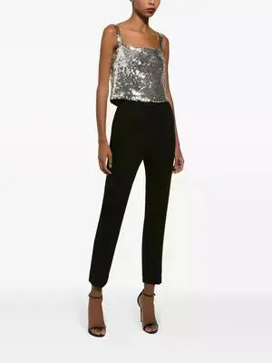 Dolce & Gabbana Sequin Embellished Cropped Top