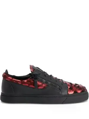 GIUSEPPE ZANOTTI Giuseppe Zanotti Frankie Double-Zip Low-Top Sneakers Red