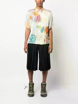Off-White Cartoon-print Short-sleeved Shirt