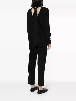 Helmut Lang Silk Detachable Scarf Blouse
