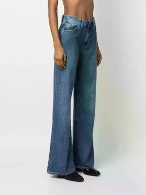 DONDUP Amber Low-rise Wide-leg Jeans With Rhinestone Embellishment