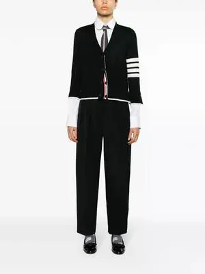 Thom Browne 4-bar Virgin Wool Cardigan - Black
