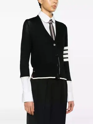 Thom Browne 4-bar Virgin Wool Cardigan - Black