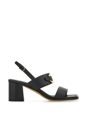FERRAGAMO Gancini Buckle Leather Sandals