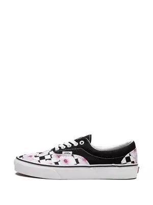 VANS Era Low-top Sneakers With Floral And Checkerboard Print - Black