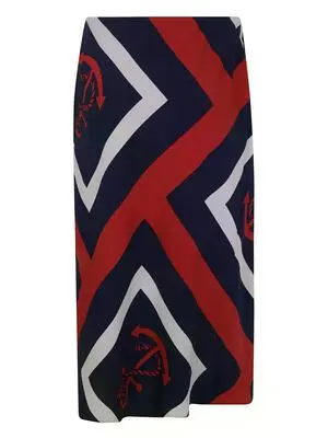 Ralph Lauren Anchor Print Midi Skirt