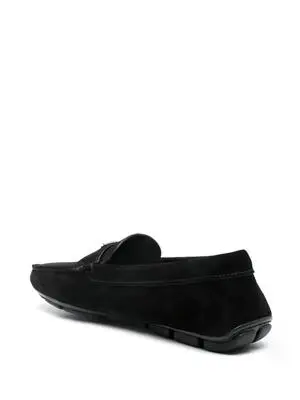 Prada Logo-plaque Suede Loafers