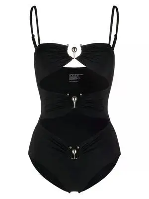 Christopher Esber Christopher Esber Square Neck Cut-Out Swimsuit Black