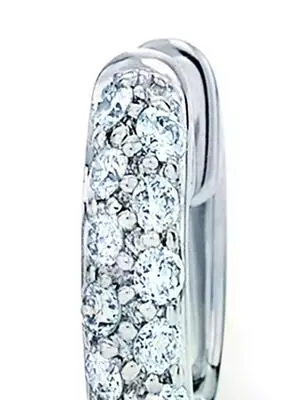 Kwiat 18kt White Gold Petite Moonlight Pavé Diamond Hoop Earrings